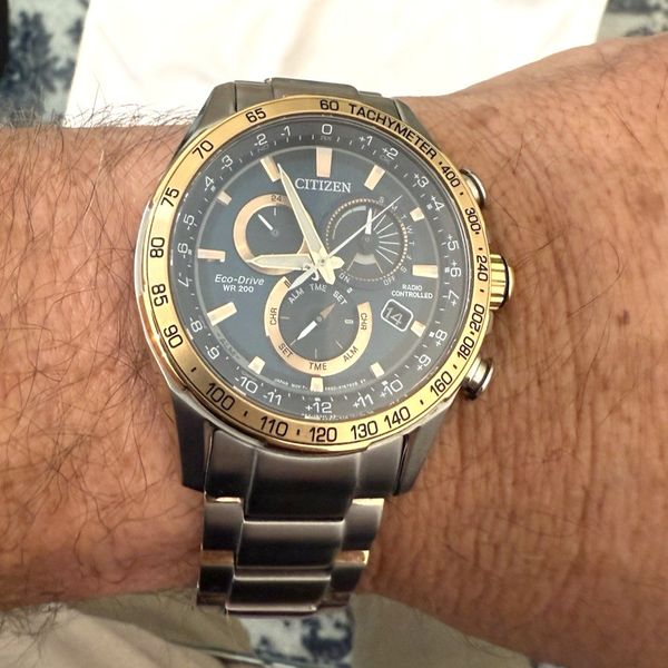 Citizen Eco-Drive PCAT Men's Radio Controlled Chronograph 43mm Watch ...
