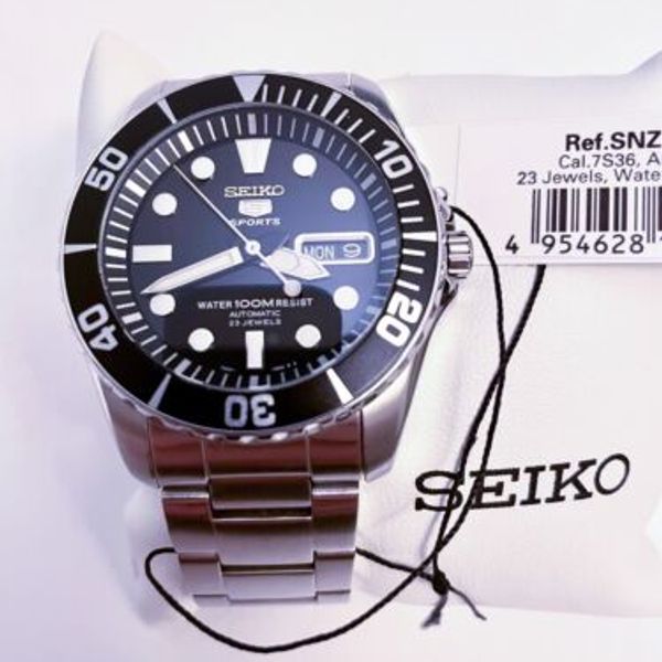 Seiko 5 Sports Men's Black Watch - SNZF17K1 Sea Urchin | WatchCharts