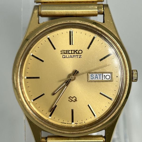 Vintage Seiko Gold Tone Speidal FLEX Stretch Band Menâ s Quartz Watch ...