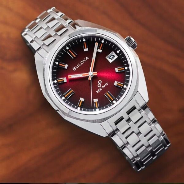 New Bulova Jet Star 50th Anniversary Edition Merlot Red Dial Watch ...