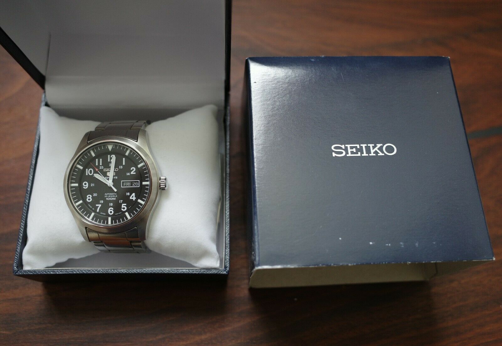 Seiko 5 Sports Military Automatic Gents SNZG13J1 Made in Japan Version ...