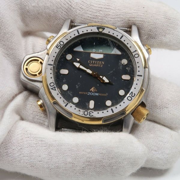 CITIZEN QUARTZ AQUALAND 200M C022-088441 Y FOR PARTS OR REPAIR Watch ...