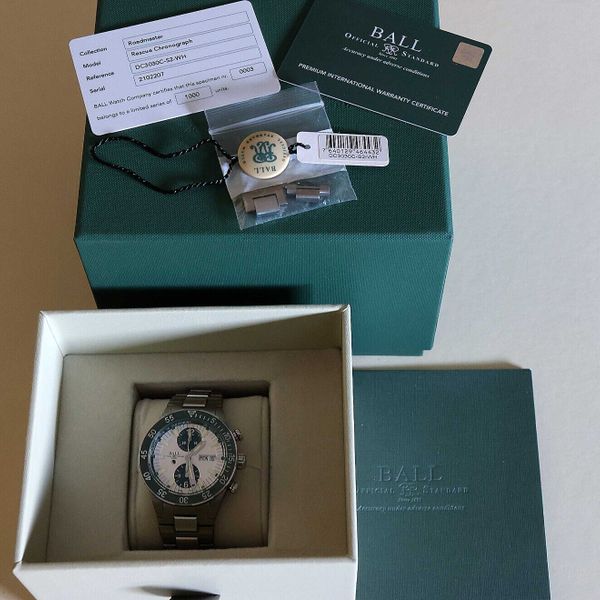 BALL ROADMASTER RESCUE LIMITED EDITION CHRONOGRAPH DC3030C-S2-WH: A+ ...