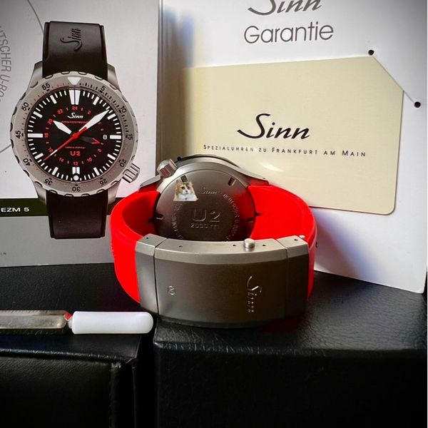 Sinn U2 SDR EZM 5 GMT 2000m full tegimented strap full set U1 ...