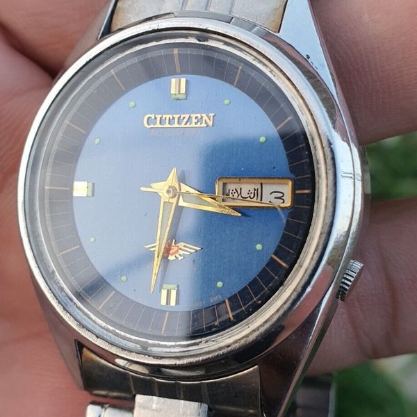 Vintage Citizen Automatic 21 Jewels Stainless Steel Blue Color Dial For ...