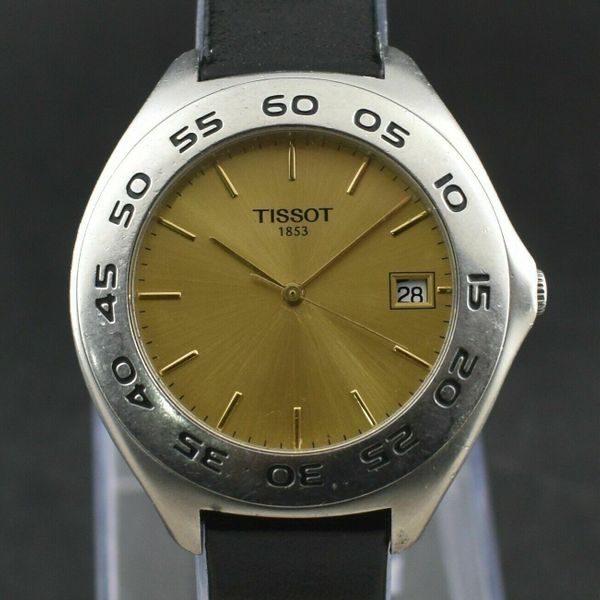 TISSOT 1853 S463/563 SAPPHIRE CRYSTAL QUARTZ DATE GOLD DIAL MEN'S WRIST WATCH | WatchCharts ...