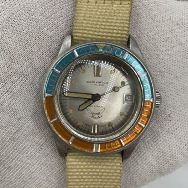 Extremely rare vintage Dima Watch Squale Master 1000m first edition ...