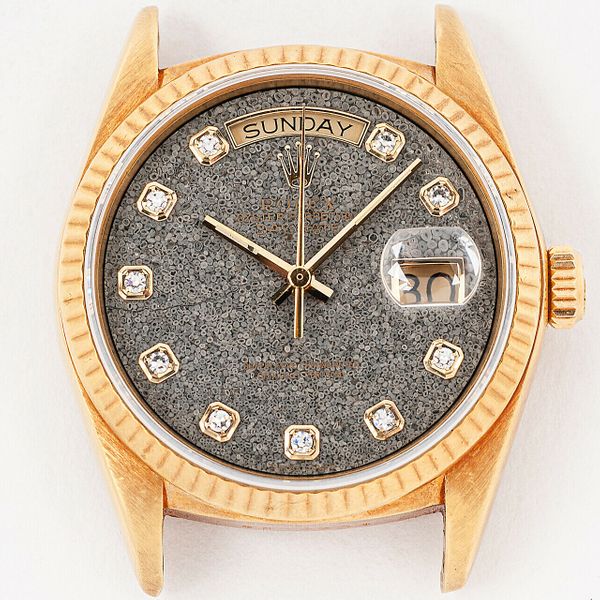 1986 Rolex 18k Gold Ref. 18038 Day-Date w/ RARE Original Ammonite ...