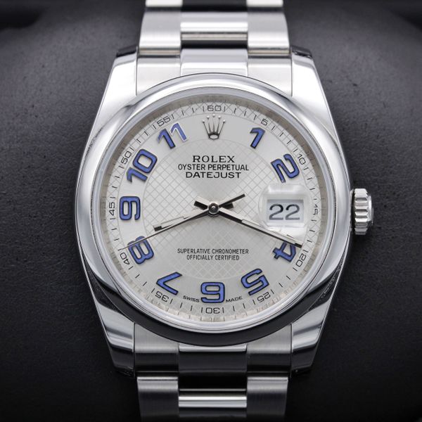 FSOT: Rolex Datejust - 116200 - Silver Arabic Dial - 36mm - Excellent ...