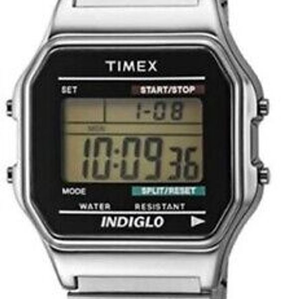 Timex Men's Vintage Digital Watch 34mm Water Resistant T78587 ...
