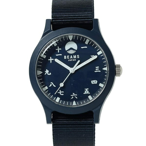 BEAMS JAPAN Original Japanese Kanji Numeral Watch Unisex Navy Blue Mt ...