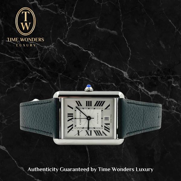 New Dec 2024 Cartier Tank Must WSTA0040 Extra Large Steel Leather ...