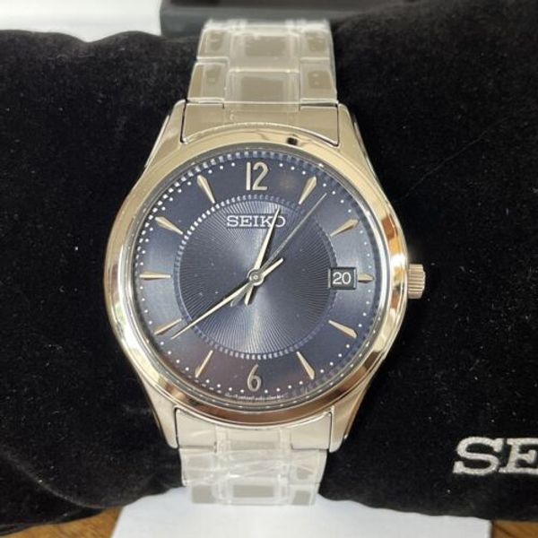 SEIKO Blue Dial ESSENTIALS Stainless Steel Men's Watch - SUR419 MSRP ...