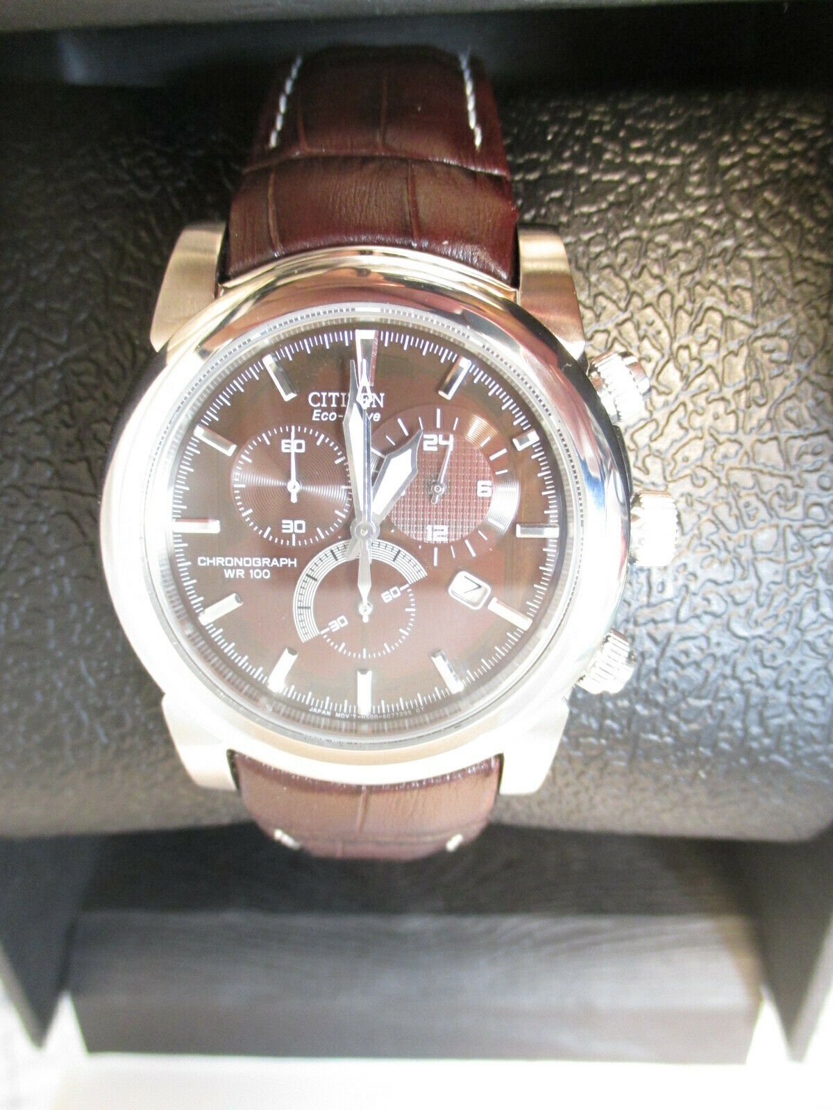 CITIZEN MEN ECO-DRIVE AT0550-11X CHRONOGRAPH H500-S049628 42mm Solar ...