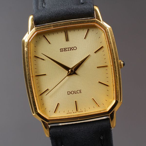 [Near MINT] Seiko Dolce 8J41-5000 Gold Tank Quartz Mens Vintage Watch From JAPAN | WatchCharts ...