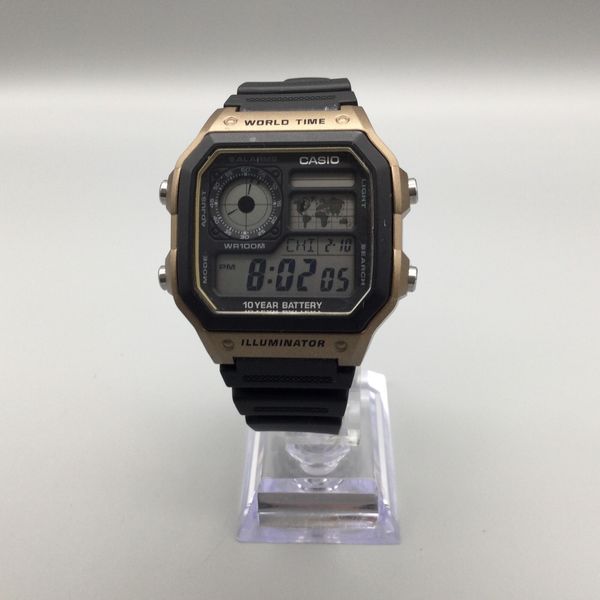 Casio Illuminator Watch Men Gold Tone Chronograph 3299 AE-1200WH New ...