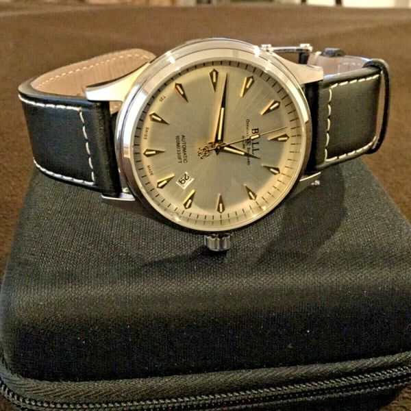 BALL Fireman Racer Classic Automatic Watch 42mm Silver Dial NM2288C-SJ ...