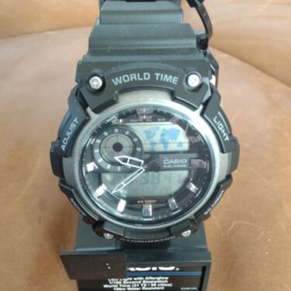 Casio Digital World Time Analog Digital Alarm Chrono Watch AEQ200W-ART ...