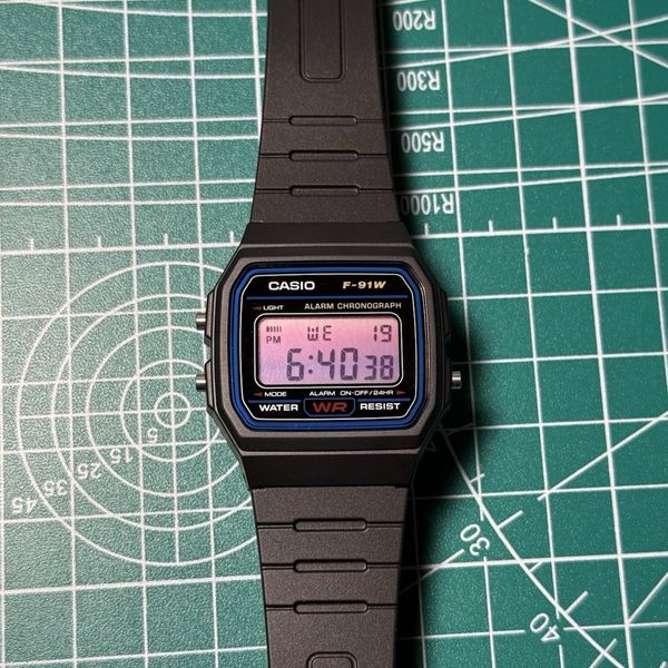 â Midnight Skyâ Modified Casio F-91W - Custom Screen Gradient Filter ...
