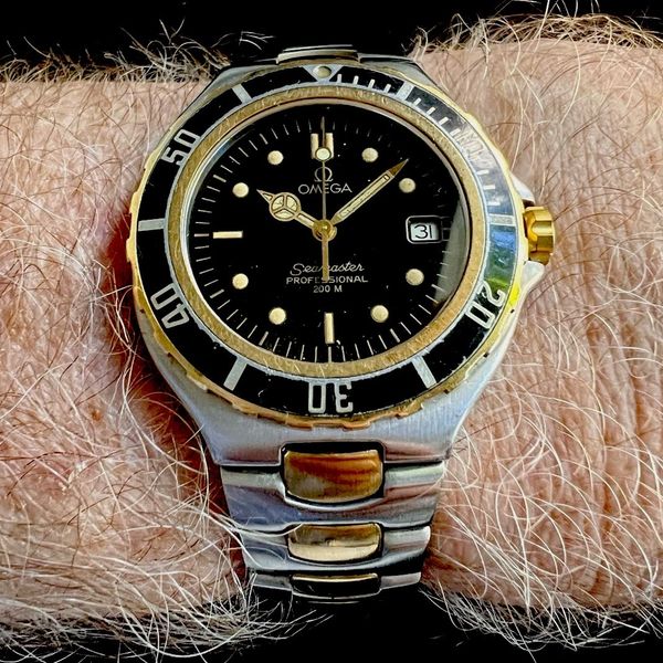 Very Rare Original Omega Seamaster Professional 200 18kt Solid Gold And ...