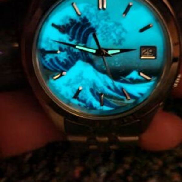 Seiko 5 SNKL15 MOD w/Lucius Atelier's Great Wave Lumed Dial | WatchCharts