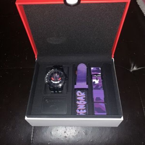 Pokémon Center X Fossil: Gengar Black Stainless Steel Watch Box Set ...