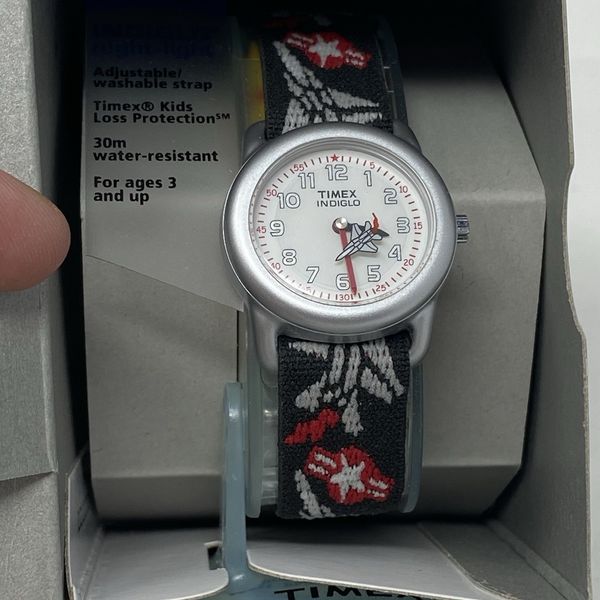 Timex Kid's Fighter Plane Watch Indiglo Night Light! New In Box ...