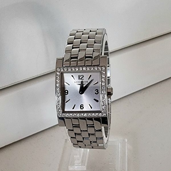 LONGINES Dolce Vita SS White Dial Diamond Bezel Women's Watch ...