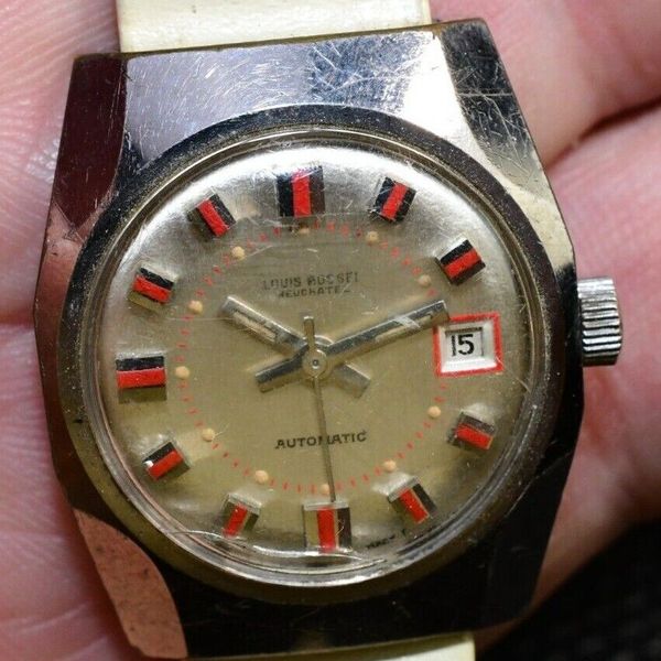 Vintage Louis Rossel Neuchatel Automatic Women's Watch for Parts & or ...