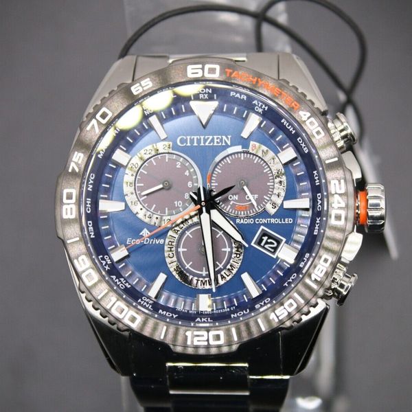Citizen Promaster Land Eco-Drive Chronograph Men's Blue Dial Watch ...