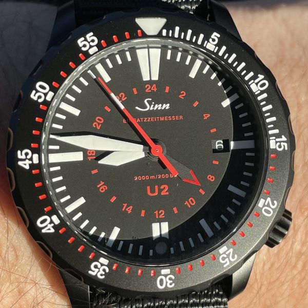 SINN U2 GMT EZM 5 Mission Timer Tegimented [$2,500 USD] | WatchCharts Marketplace