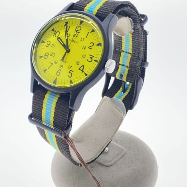 TIMEX Indiglo TW2T25700 Quartz Men's Watch Yellow Dial Analog Round ...