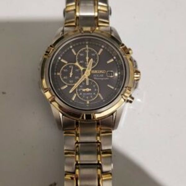 Seiko Men's Solar Chronograph Watch V172-0AJ0 -READ | WatchCharts Marketplace