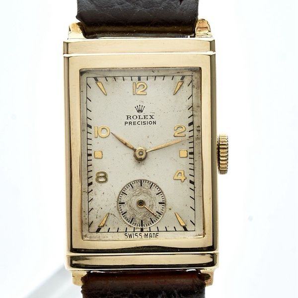 Rolex Prince Precision Elegant Rare 9K Gold 1938 Art - Deco Gents ...