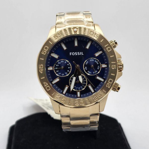 NEW ORIGINAL FOSSIL MENS WATCH BANNON MULTIFUNCTION GOLD-TONE STAINLESS ...
