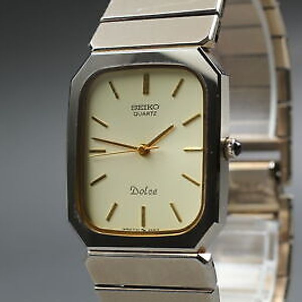 [Exc+5] Vintage Seiko Dolce 7731-5200 Tungsten 25mm Gold Dial Quartz Men Watch | WatchCharts ...