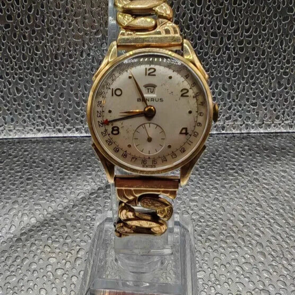 Benrus Day - Date Calendar Watch Gold plated gents Mechanical ...