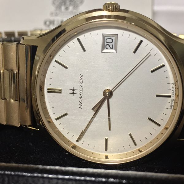 [WTS] Two NOS 1980s Hamilton Quartz 9812 Gold Dress Watches ...