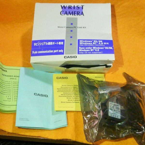CASIO PAD-2 Wrist Watch Camera PC Link Infrared Data Com Adapter RARE ...