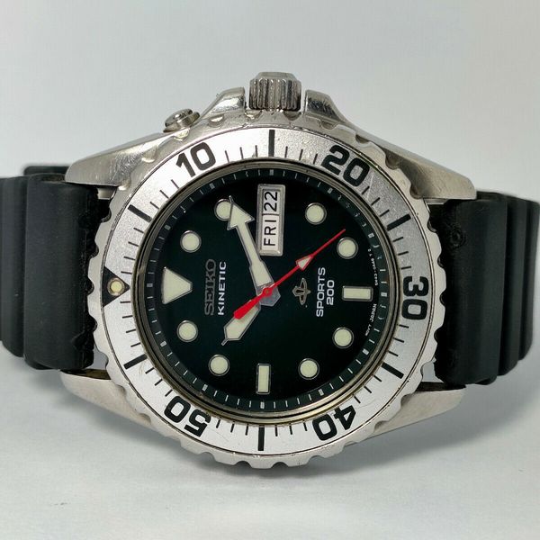 PRE OWNED SEIKO DIVER 5M43-0A40 SKJ137 KINETIC WATCH SERIAL NUMBER ...