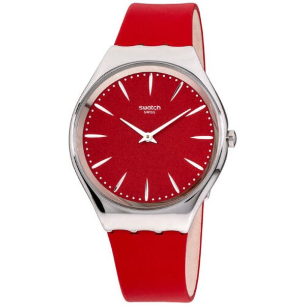 Swatch Skinrossa Quartz Movement Red Dial Unisex Watch SYXS119 ...