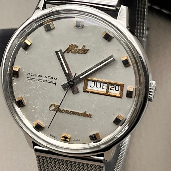 Mido Ocean Star Commander Chronometer Automatic Datoday Watch Stainless ...