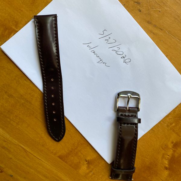 [WTS] Fluco Horween shell cordovan strap -- 20mm brown | WatchCharts ...