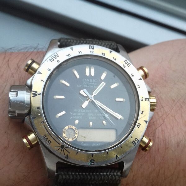 CASIO AW-711 MODULE 736 OCEANUS ALTI-DEPTH VINTAGE JAPAN K WATCH RARE ...