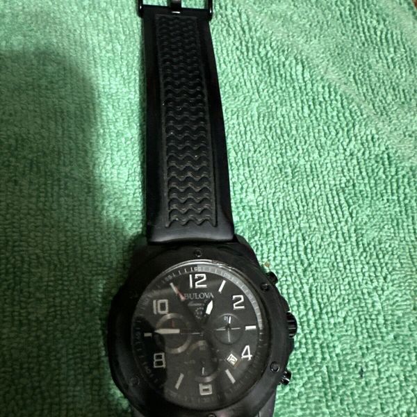 Bulova Men's Watch Marine Star 44mm Chronograph All Black 98B223 ...