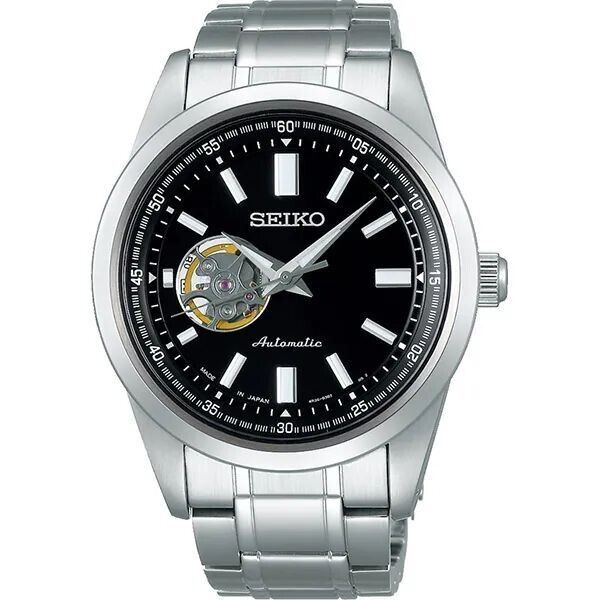 SEIKO SCVE051 Limited Edition Mechanical Watch, Blac Dial, Stainless ...