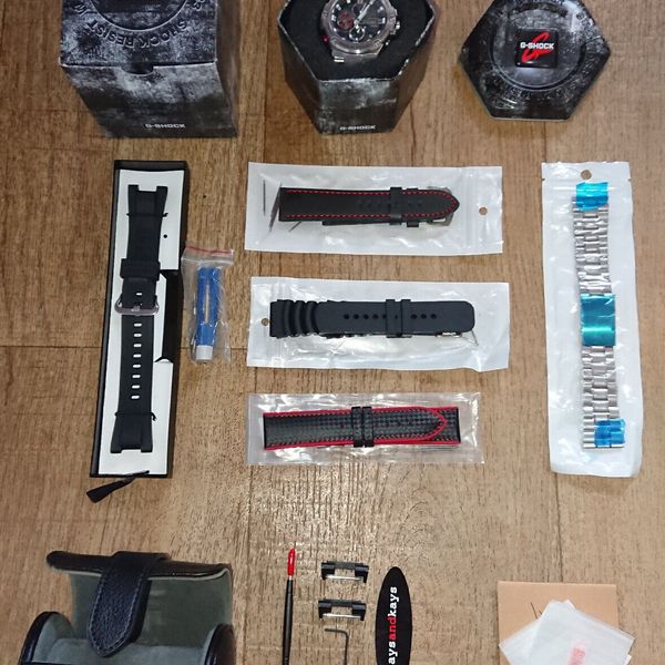 Casio G-Shock G-Steel GST-B100D-1AER Bluetooth Solar Watch + EXTRA'S ...