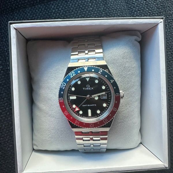 Q-Timex GMT Pepsi Watch | WatchCharts Marketplace