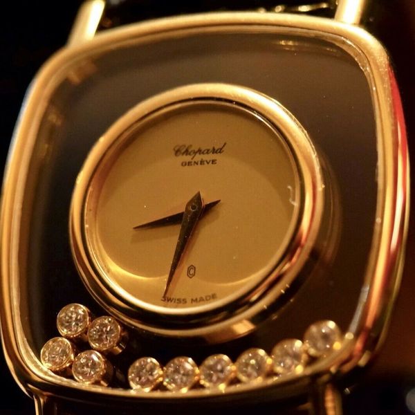 Vintage Chopard Happy Diamonds Ref. 2184 18K Gold and Diamonds watch ...