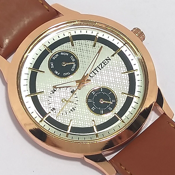 Men's Citizen Quartz Wrist Watch In Silver Color Dial Analog Display ...